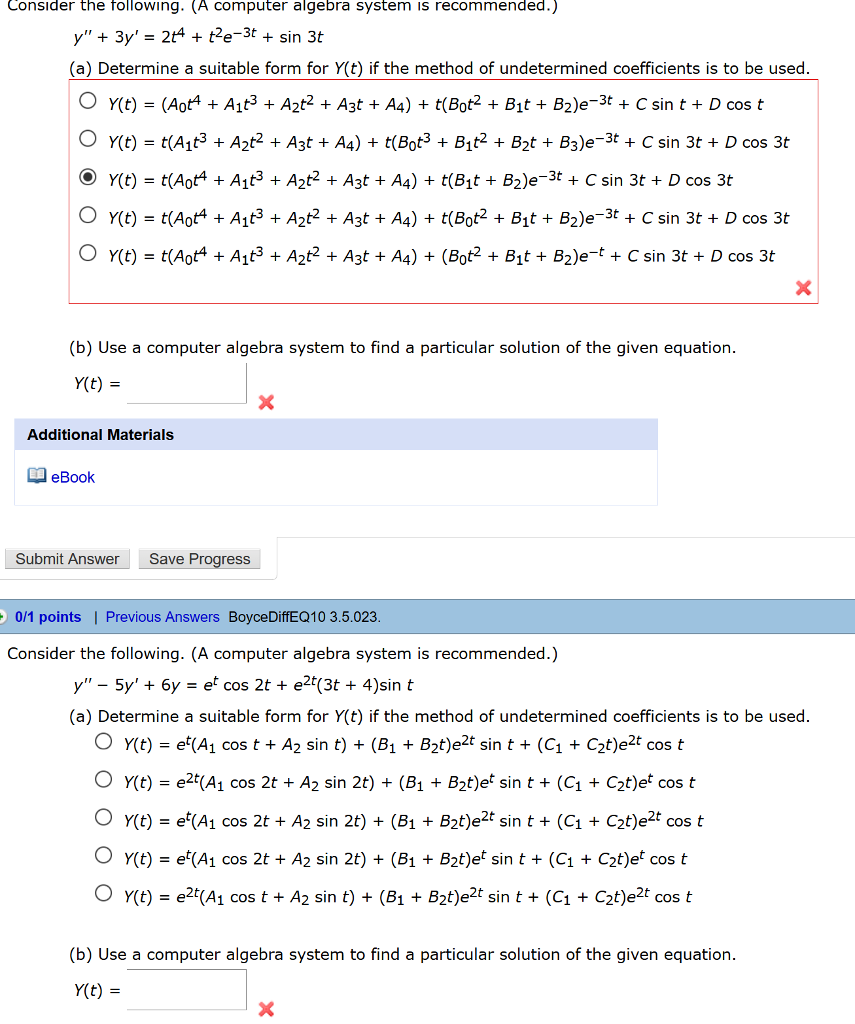 Solved Consider the following. (A computer algebra system is | Chegg.com