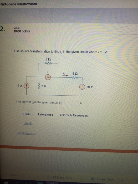 Solved Use source transformation to find the current i_0 in | Chegg.com