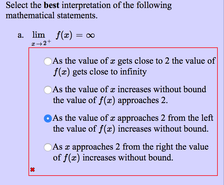 Solved Select the best interpretation of the following | Chegg.com