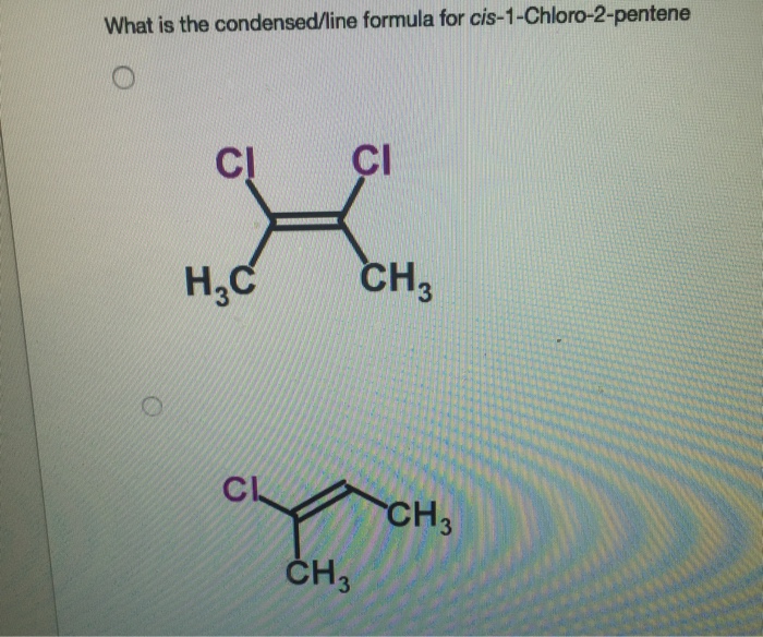 Solved What is the condensed/line formula for | Chegg.com