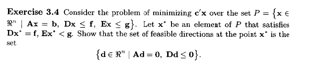 Solved Exercise 3.4 Consider the problem of minimizing ex | Chegg.com