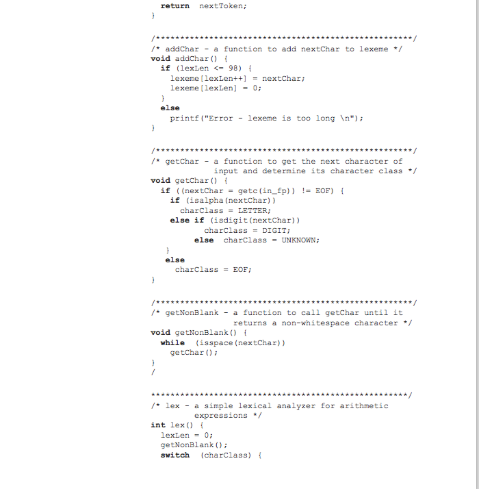 Solved Fall 2017 Python Pattern Search- Lexical Analyzer | Chegg.com