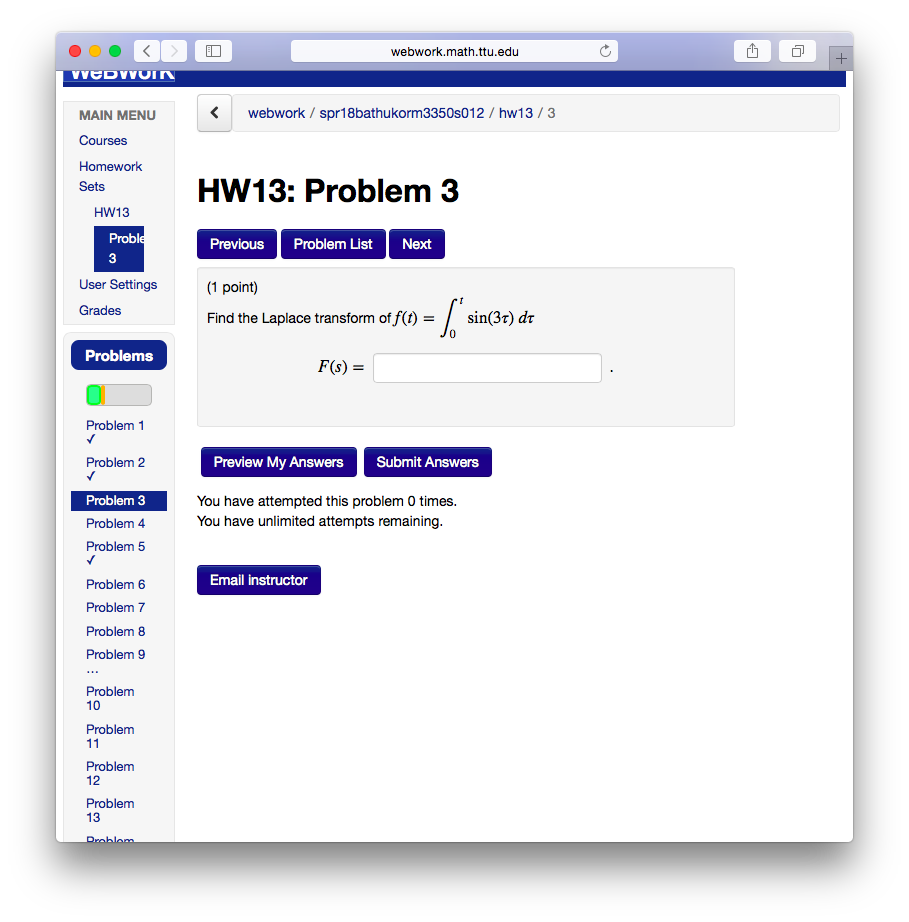 Solved webwork.math.ttu.edu Kwebwork / | Chegg.com