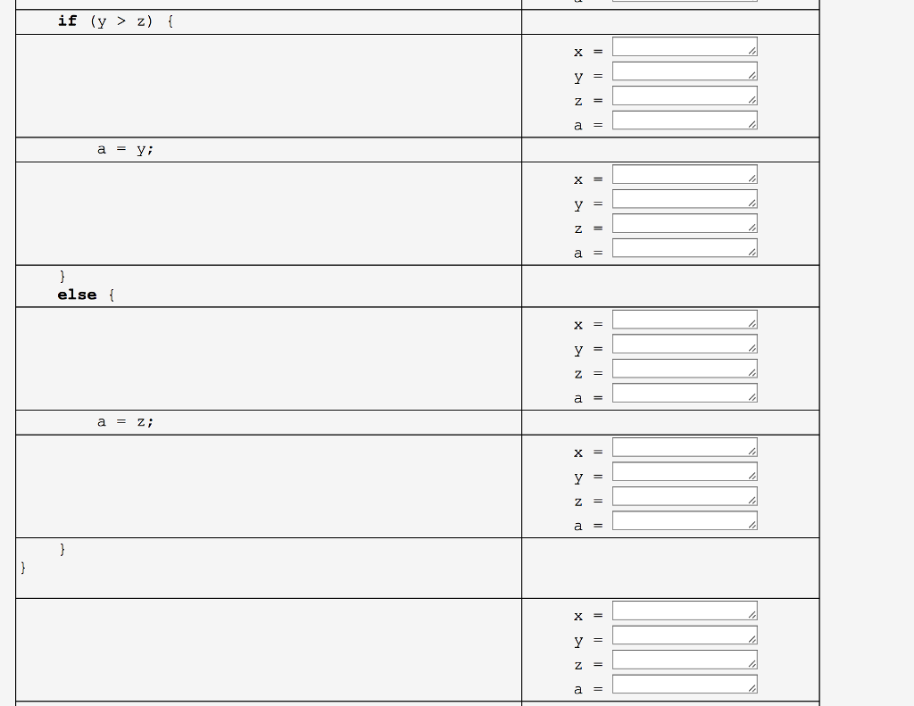 Solved 1 For The Following Program Segment Fill In The