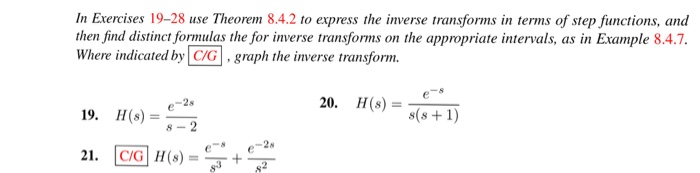 Solved In Exercises 19-28 use Theorem 8.4.2 to express the | Chegg.com