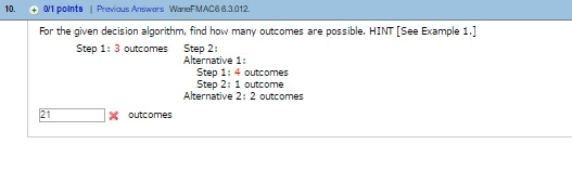 Solved For the given decision algorithm, find how many | Chegg.com