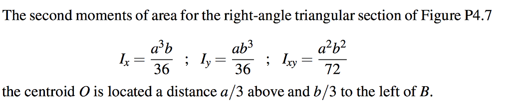 Solved 4.11. A beam with the triangular cross section of | Chegg.com