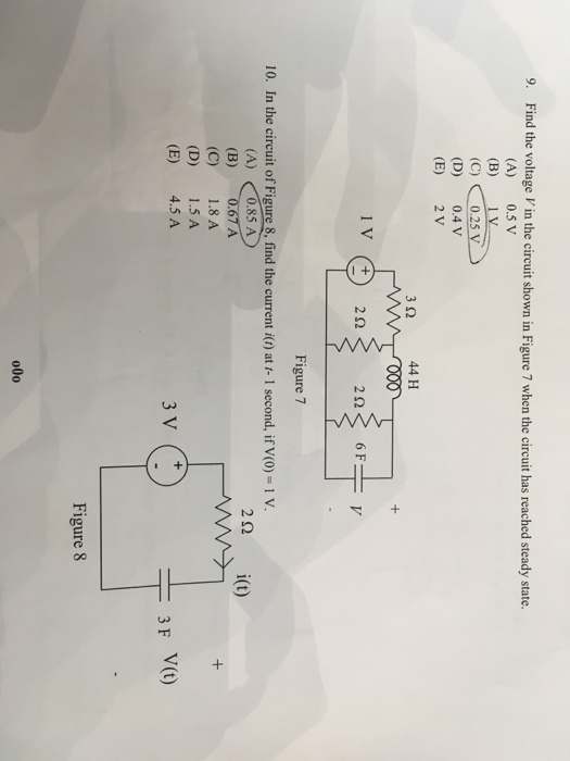 Solved Find the voltage V in the circuit shown in Figure 7 | Chegg.com