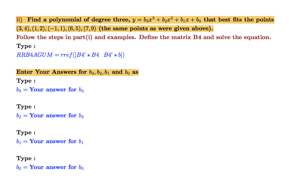 Solved 4. Consider the following set of points: (3,4), | Chegg.com