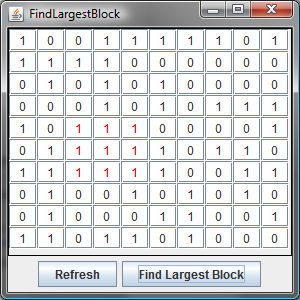 Solved Using swing, Write a program that displays a 10 by 10 | Chegg.com