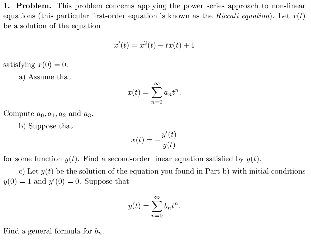 Solved 1. Problem. This problem concerns applying the power | Chegg.com