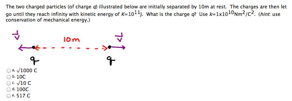 Solved The two charged particles (of charge q) illustrated | Chegg.com