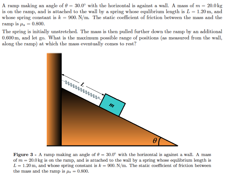 Solved A ramp making an angle of θ 30.0° with the horizontal | Chegg.com