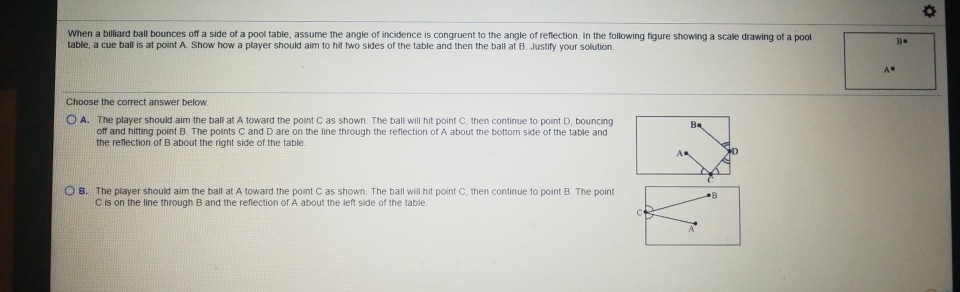 Solved oe When a billiard ball bounces off a side of a pool | Chegg.com