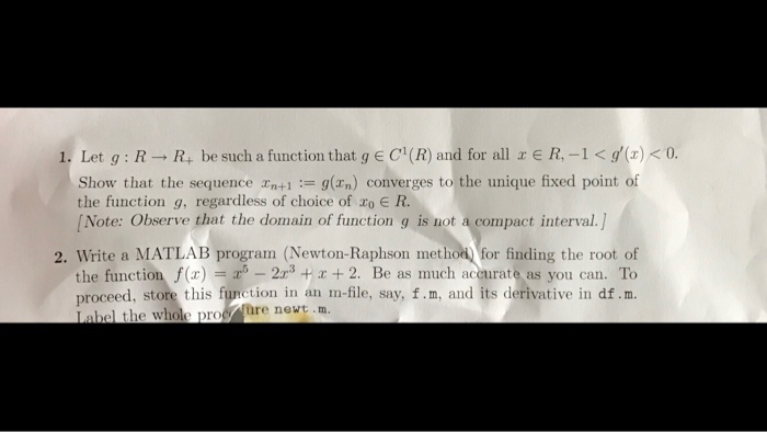 Solved Let g: R rightarrow R_+ be such a function that g | Chegg.com