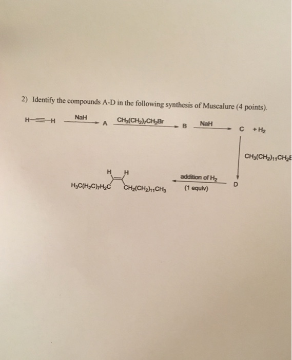 Solved 2) Identify the compounds A-D in the following | Chegg.com