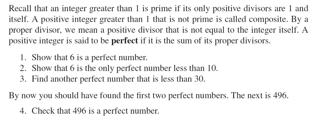 Solved Recall that an integer greater than 1 is prime if its | Chegg.com