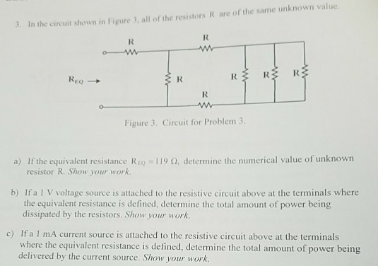 Solved In the circuit shown in Figure 1, all of the | Chegg.com