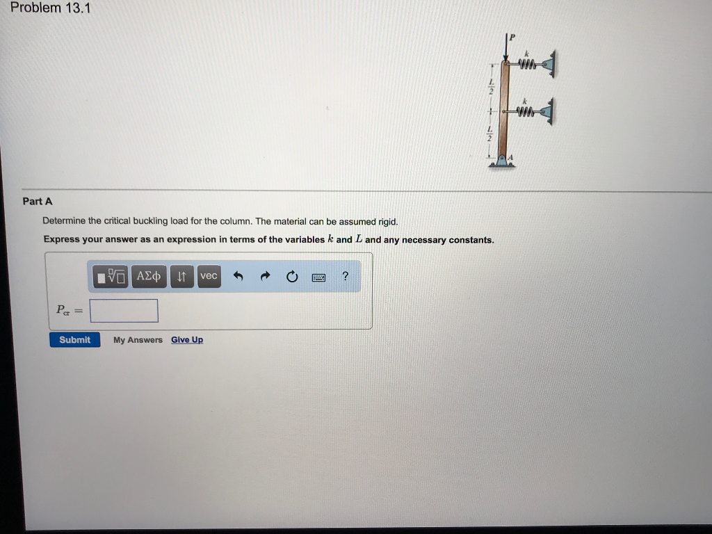 Solved Problem 13.1 TT Part A Determine the critical | Chegg.com Solved Problem 13.1 TT Part A Determine the critical | Chegg.com