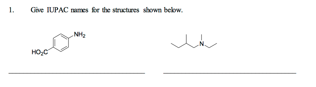 Solved Give IUPAC names for the structures shown below. | Chegg.com