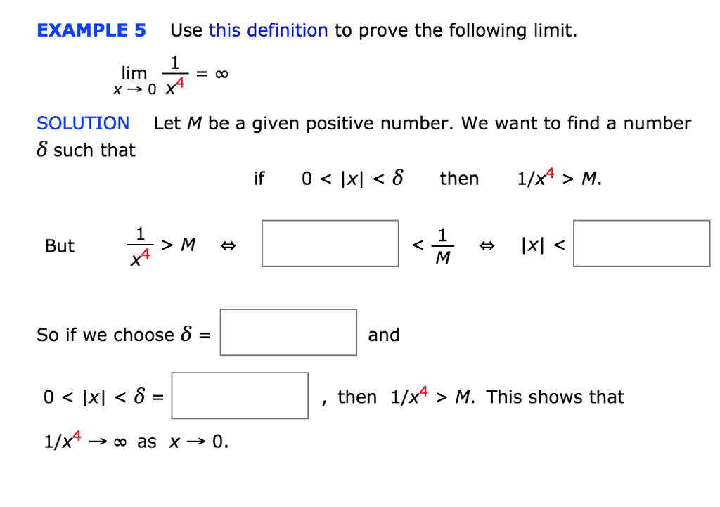 Solved EXAMPLE 5 Use this definition to prove the following | Chegg.com