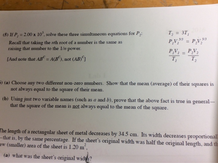 Solved If P_1 = 2.00 times 1065, solve these three | Chegg.com