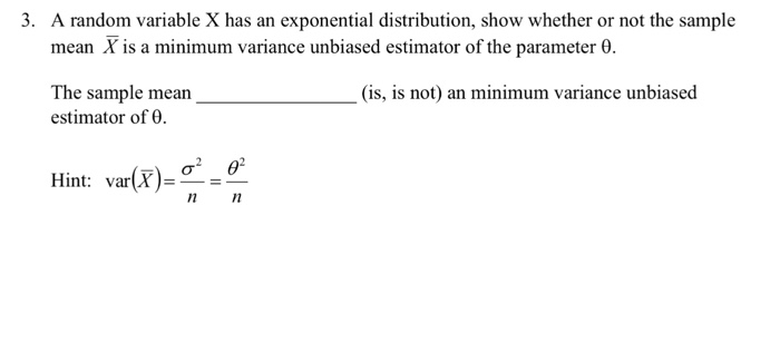 Solved A Random Variable X Has An Exponential Distribution 
