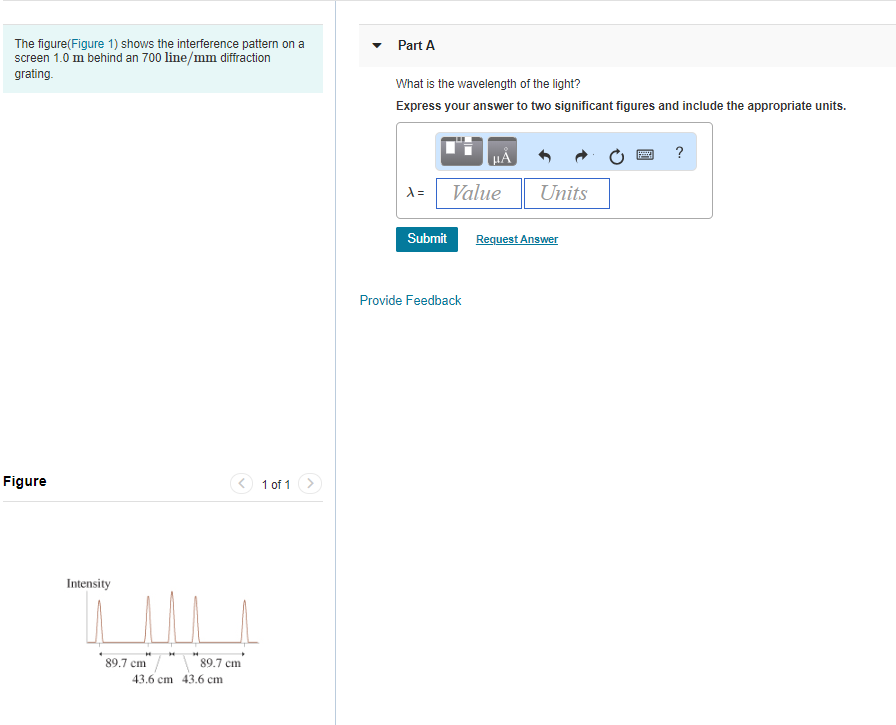 Solved The figure(Figure 1) shows the interference pattern | Chegg.com