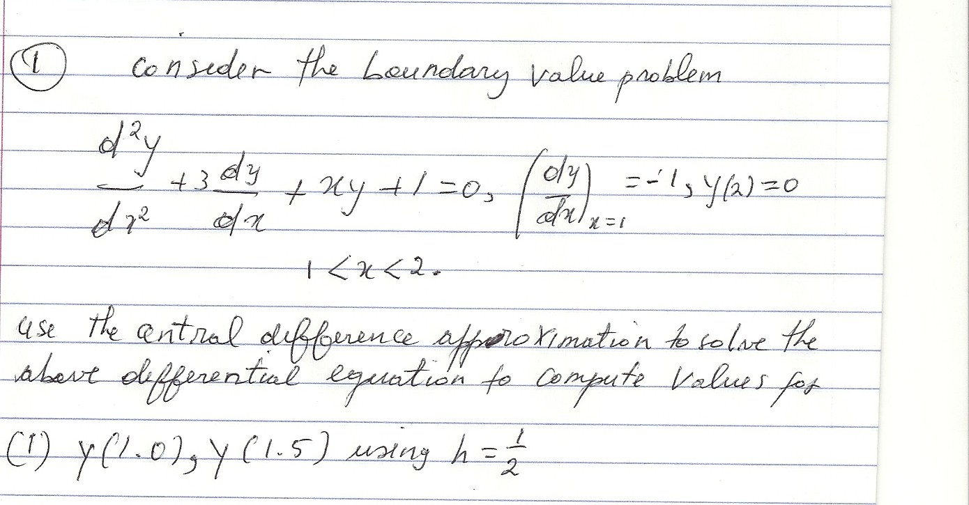 Solved Consider the boundary value problem d2y / dx2 + 3 dy | Chegg.com