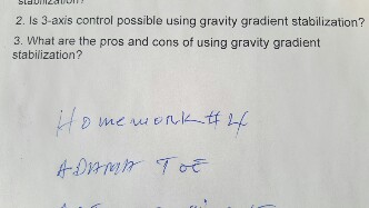 Solved Is 3-axis control possible using gravity gradient | Chegg.com