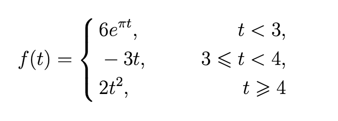 Solved Rewrite the following piecewise function f(t) in | Chegg.com