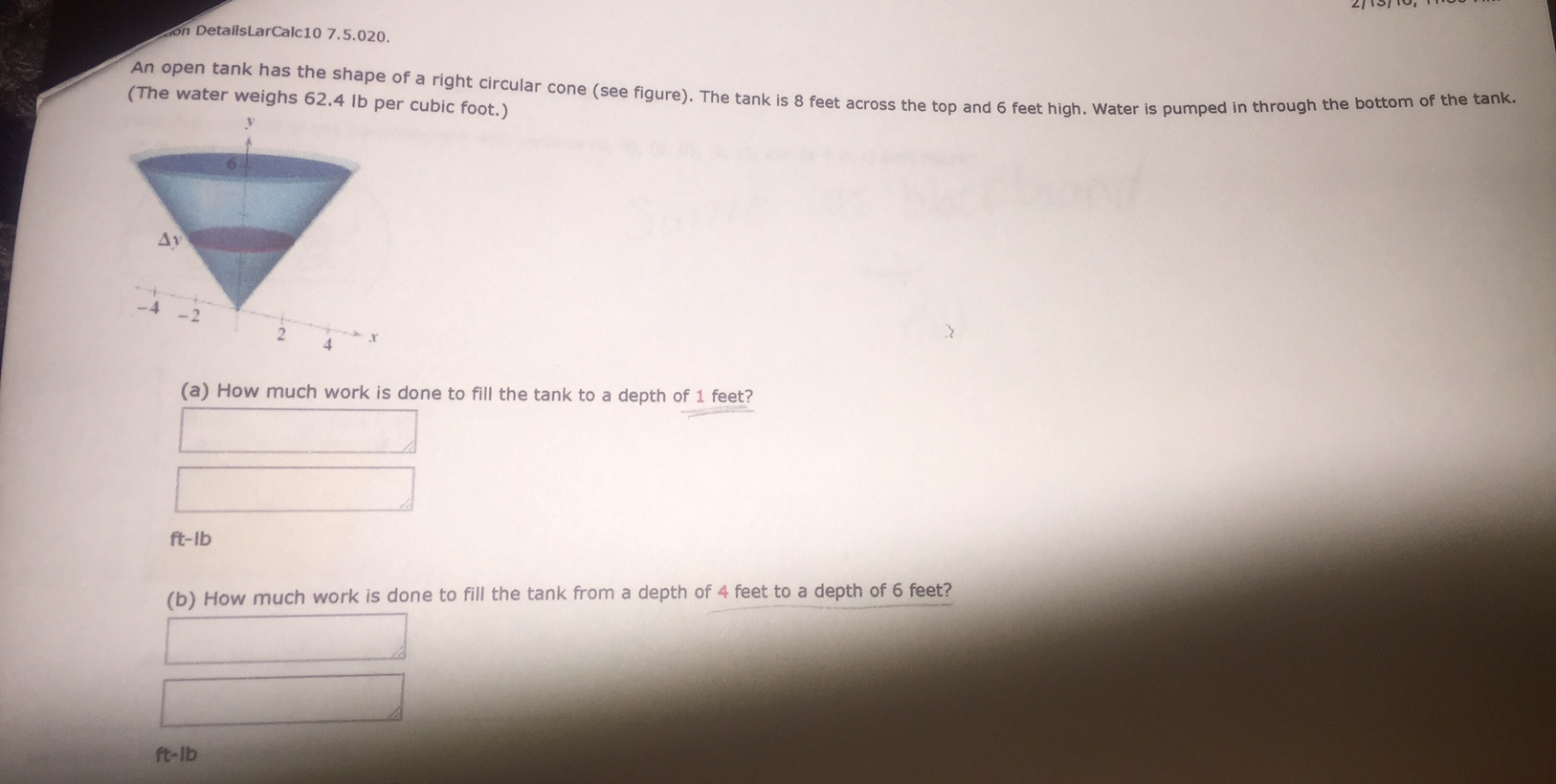Solved An open tank has the shape of a right circular cone | Chegg.com