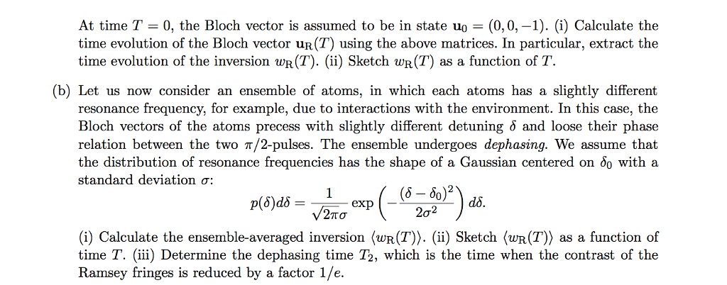 In class we discussed the optical Bloch equations, | Chegg.com