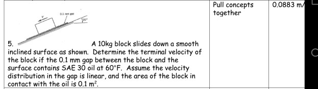 Solved A 10kg block slides down a smooth inclined surface as | Chegg.com