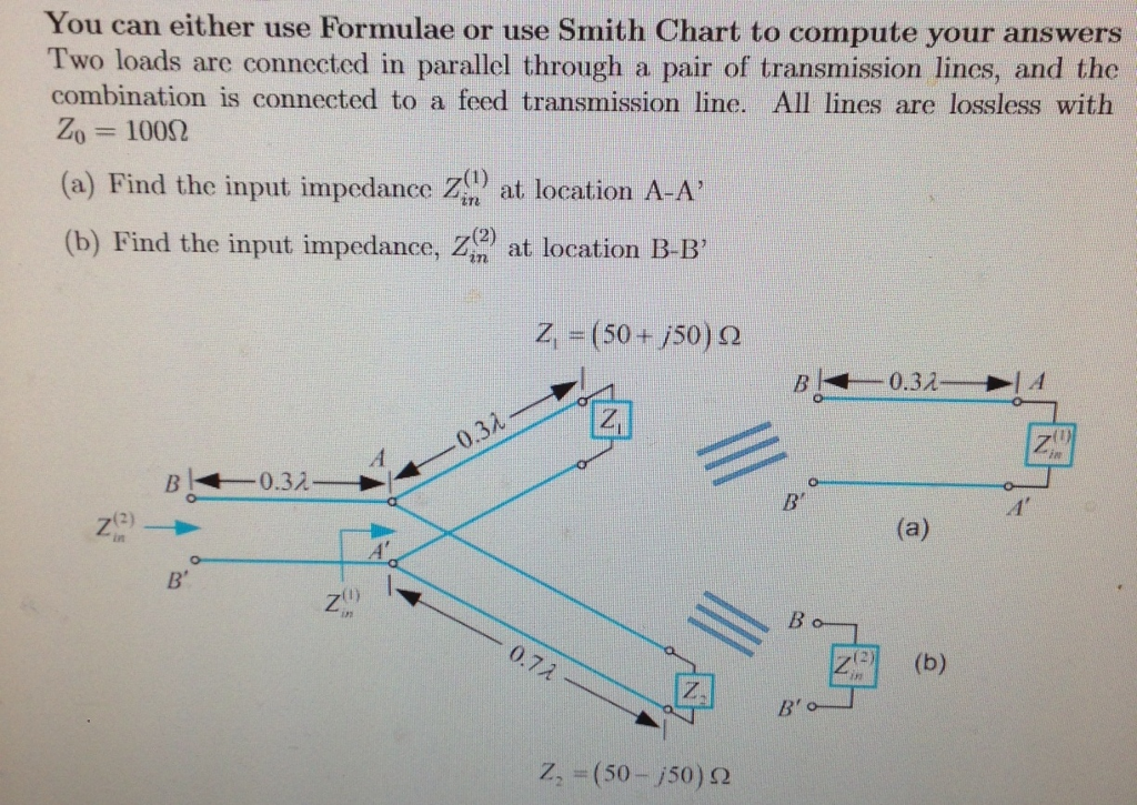 Solved Two loads are connected in parallel through a pair | Chegg.com