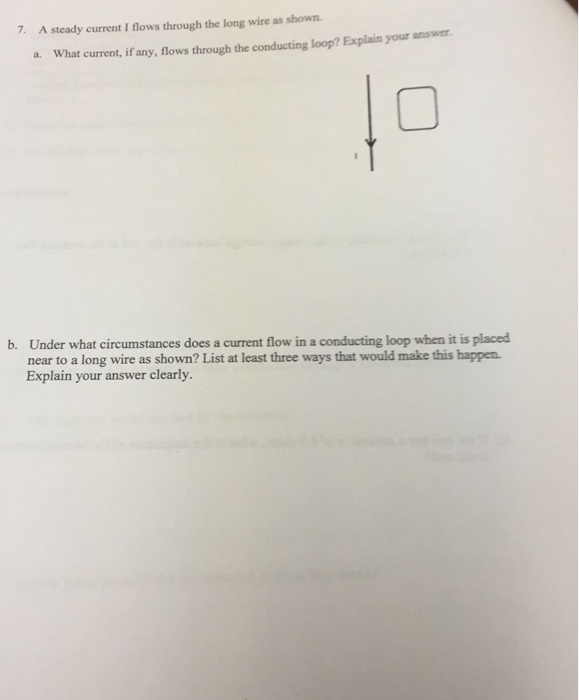 Solved A steady current I flows through the long wire as | Chegg.com