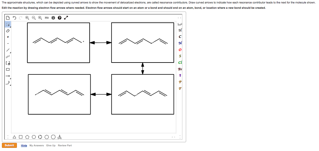 Solved Draw curved arrows for each of the resonance | Chegg.com