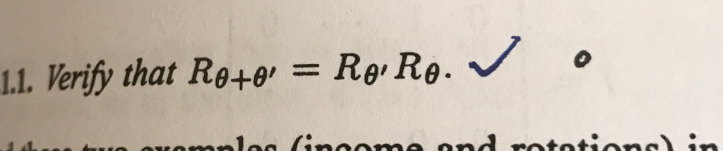 Solved Verify that R_theta + theta ' = R_theta' + R_theta. | Chegg.com