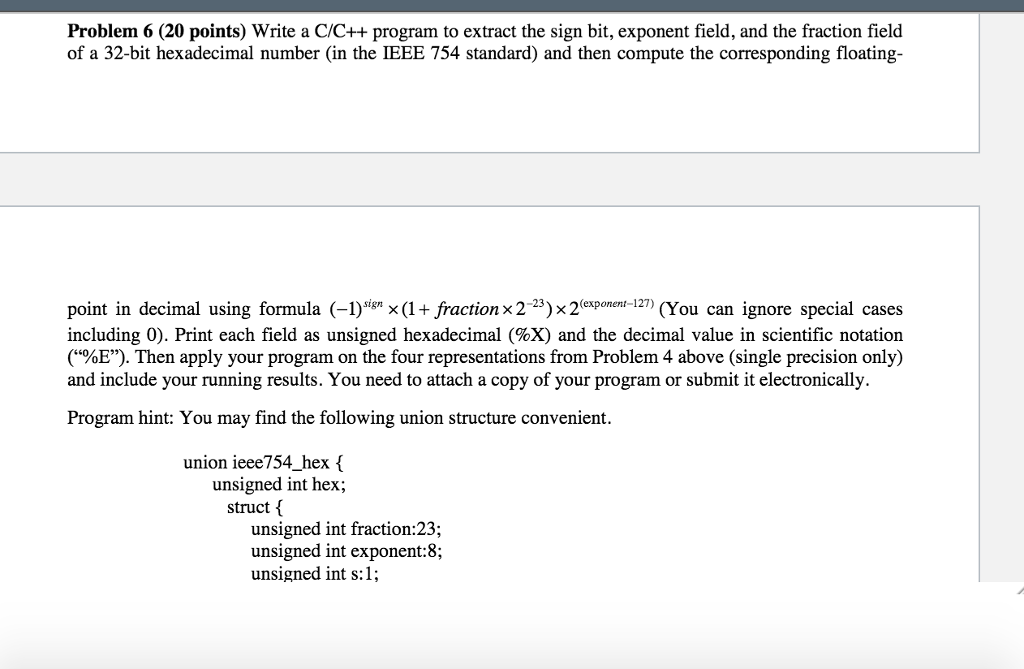 Solved Needs to be in c++ format problem 4: 1) 19 ten. | Chegg.com