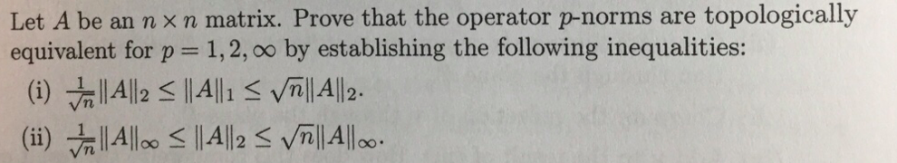 Solved Let A be an n × n matrix. Prove that the operator | Chegg.com
