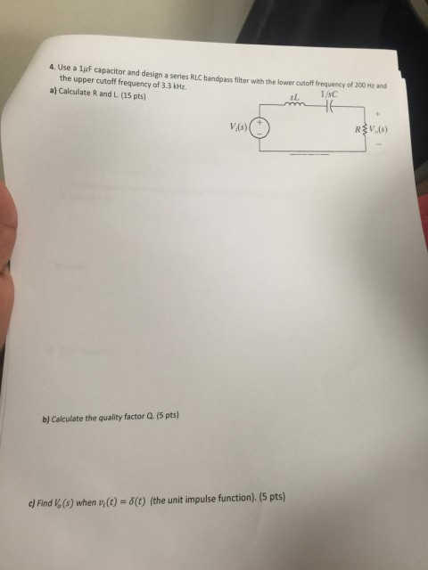 Solved Use a 1 mu F capacitor and design a series RLC | Chegg.com