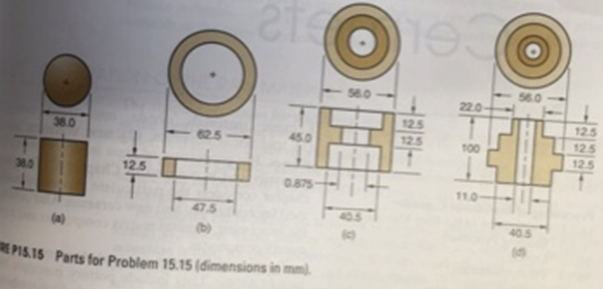 Solved Problem #5. For each of the four part drawings shown | Chegg.com