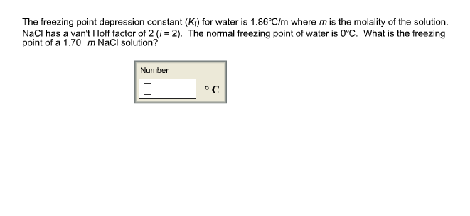 Solved The freezing point depression constant (K_f) for | Chegg.com