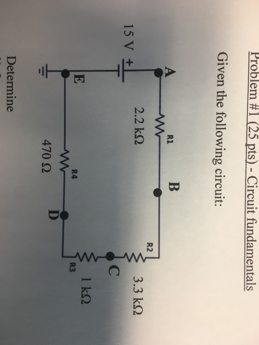 Solved If ground was moved from node E to node C, determine | Chegg.com