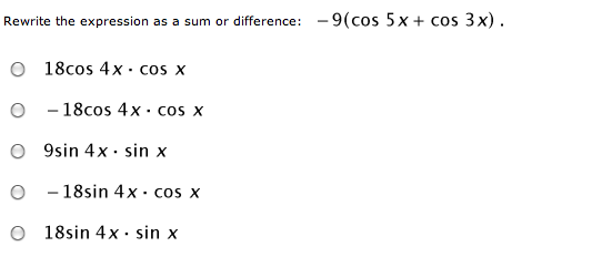 Solved Rewrite the expression as a sum or difference: - | Chegg.com