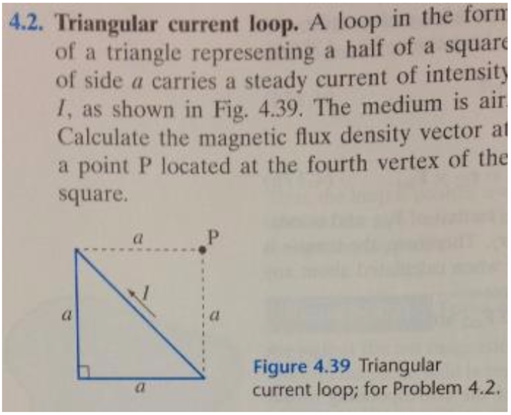 Solved Triangular current loop. A loop in the form of a | Chegg.com