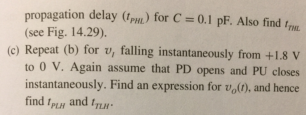 Solved 14.42 A logic inverter is implemented using the | Chegg.com
