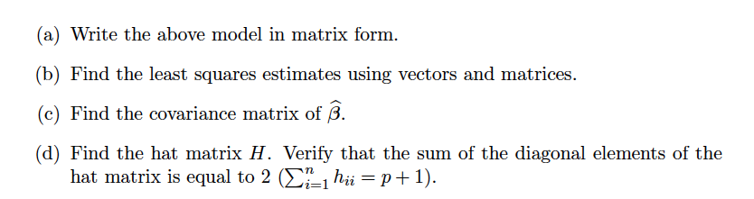 Solved Problem 4.2 Consider the following simple regression | Chegg.com