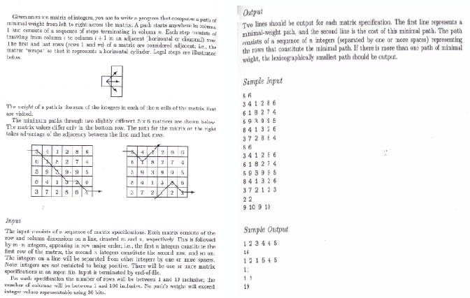 Shortest Path Giving an matrix of m by n integers, | Chegg.com