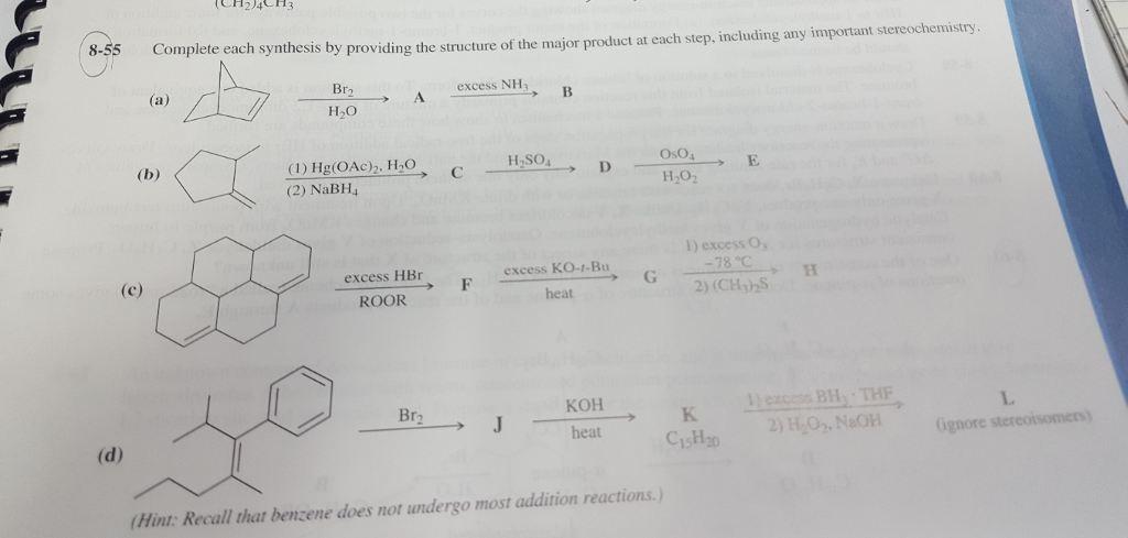 Solved Complete each synthesis by providing the structure of | Chegg.com